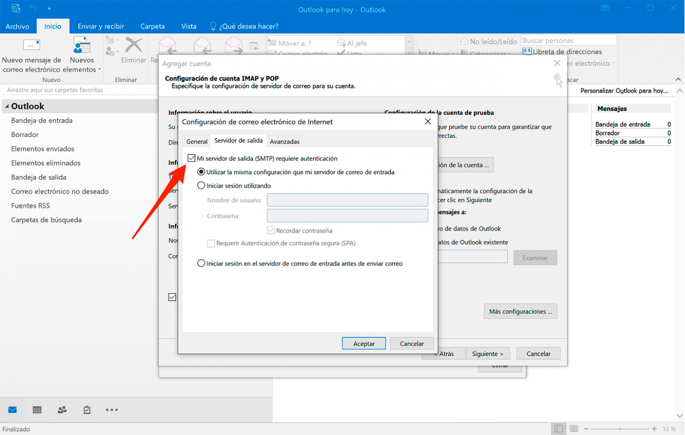 Manual para configurar correo electrónico en Outlook 2016 Manual para configurar correo electrónico en Outlook 2016